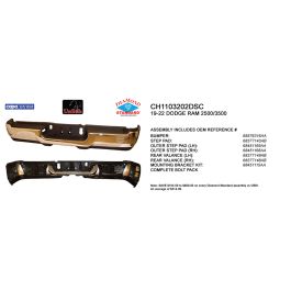 2019-2022 RAM PICKUP-RAM-3500 Rear Step Bumper Assembly - Diamond ...